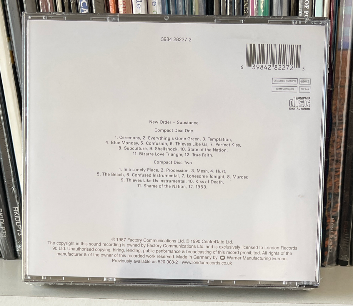 New Order – Substance CD – The Viniloscl SPA