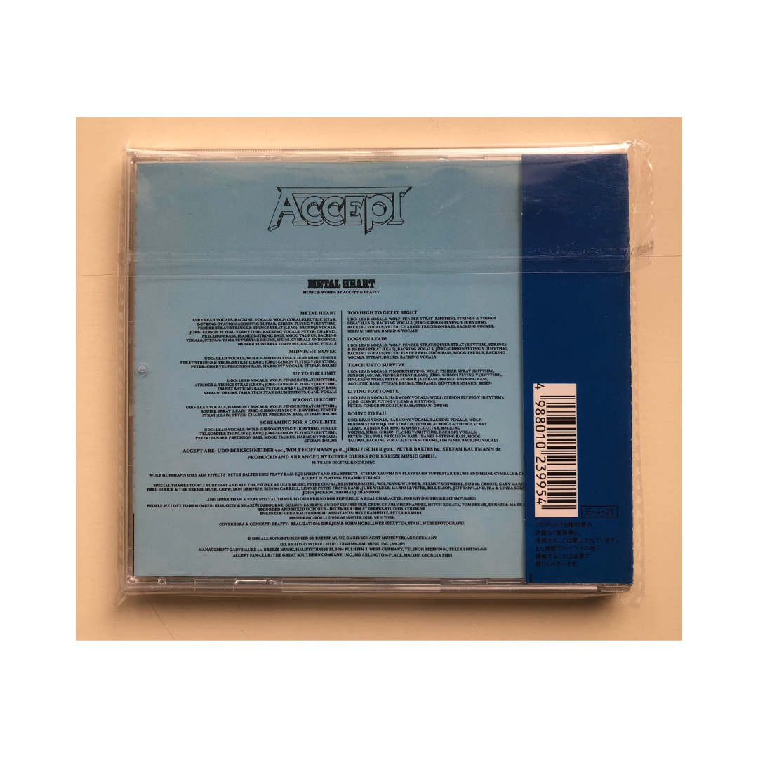 Accept – Metal Heart CD – The Viniloscl SPA